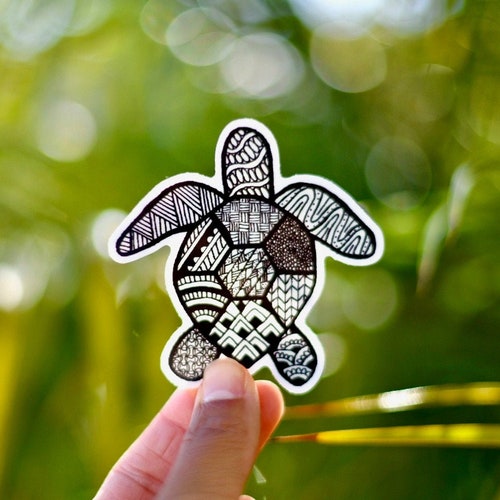 Sea Turtle Sticker Vinyl Decal Vinyl Sticker Car Decal - Etsy