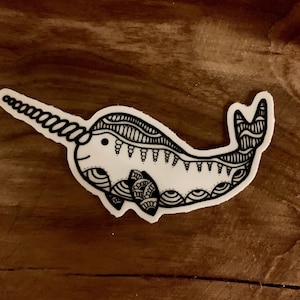 Narwhal Sticker Vinyl Decal Vinyl Sticker Car Decal | Etsy