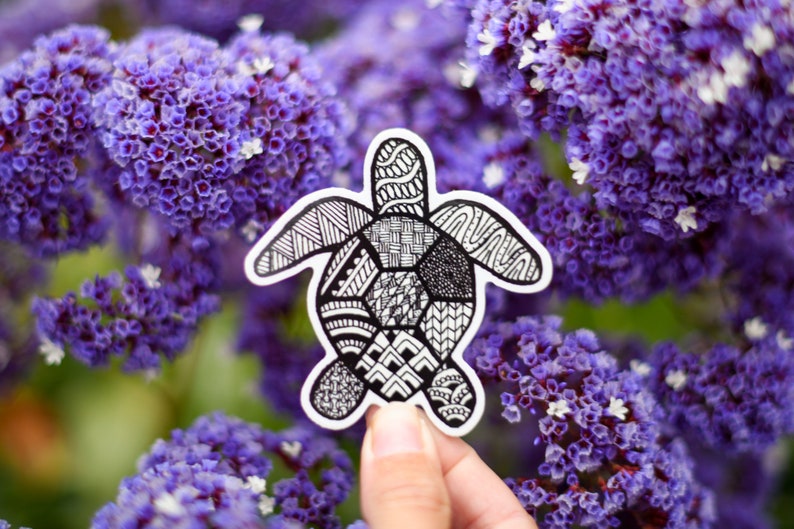 Sea Turtle Sticker Vinyl Decal Vinyl Sticker Car Decal - Etsy