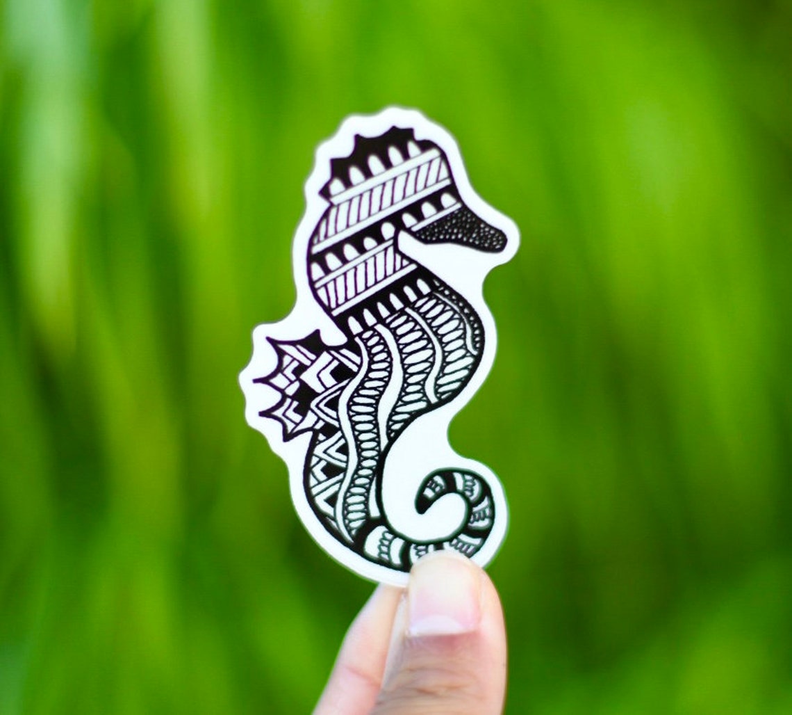 Seahorse Sticker - Vinyl Decal, Vinyl Sticker - Car Decal, Laptop Decal ...