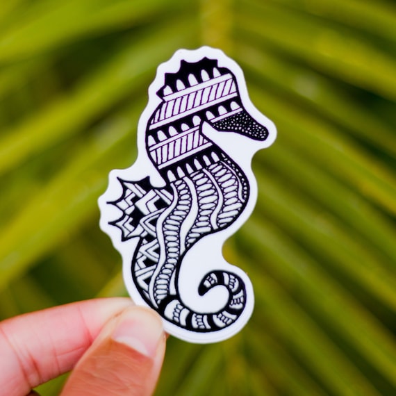 Seahorse Sticker Vinyl Decal Vinyl Sticker Car Decal | Etsy