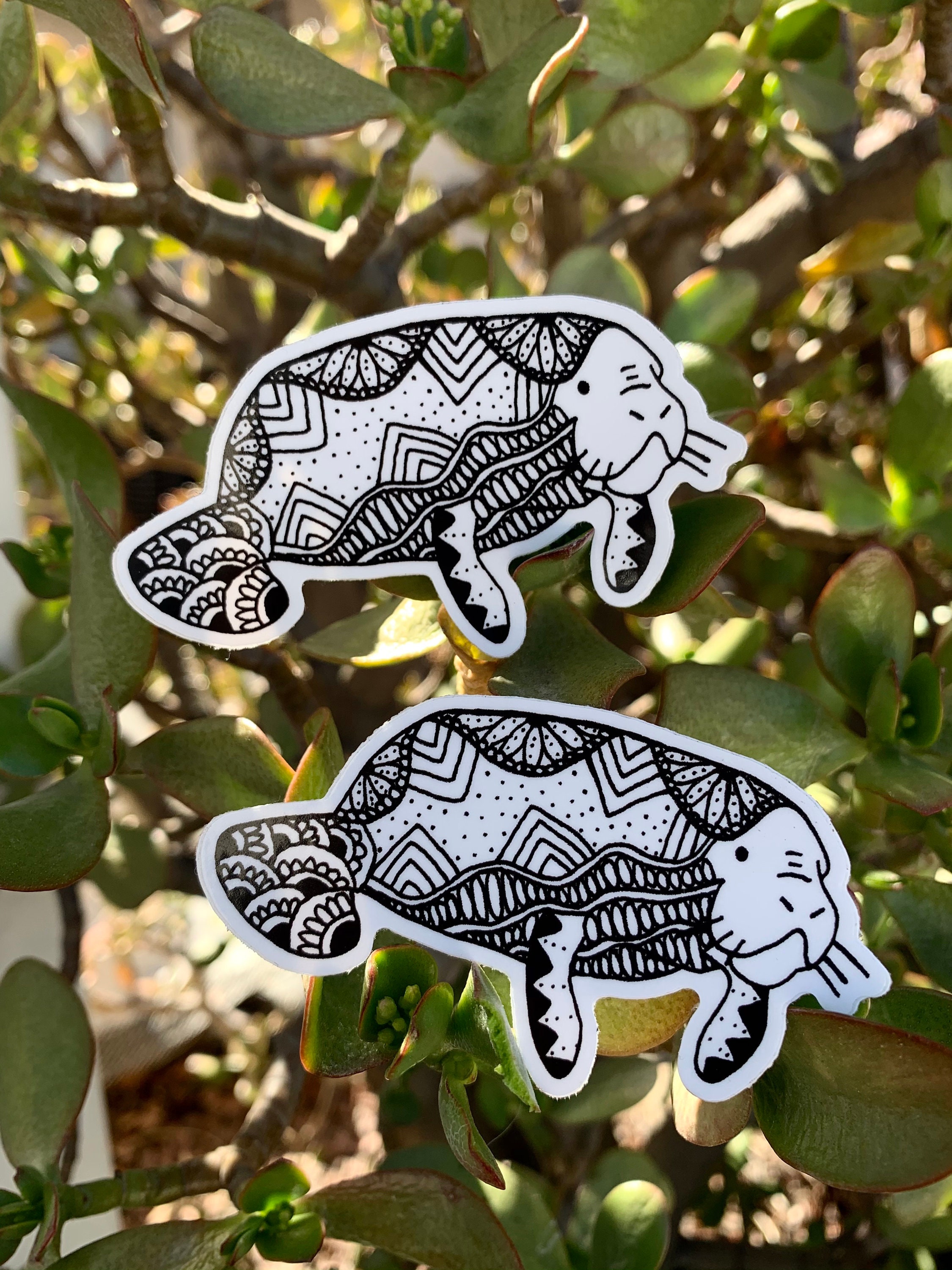 Manatee Sticker Vinyl Decal Vinyl Sticker Car Decal | Etsy