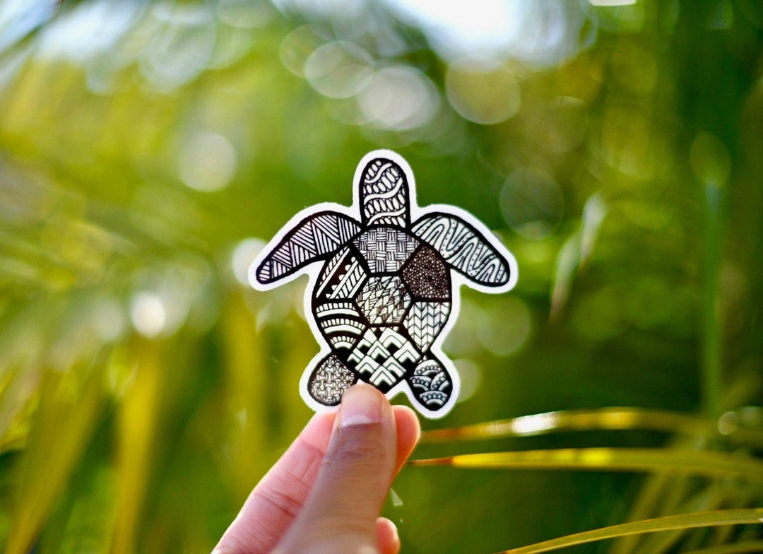 Sea Turtle Sticker - Vinyl Decal, Vinyl Sticker - Car Decal, Laptop ...