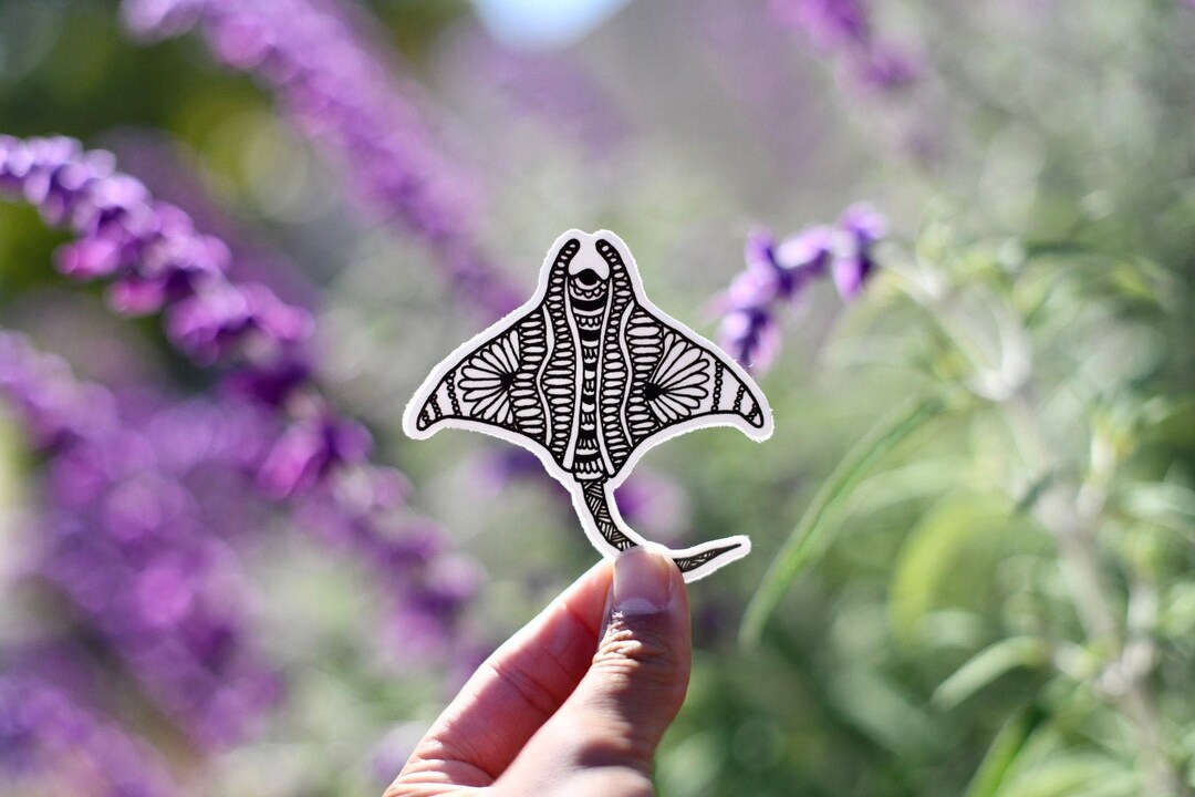 Manta Ray Sticker - Vinyl Decal, Vinyl Sticker - Car Decal, Laptop ...
