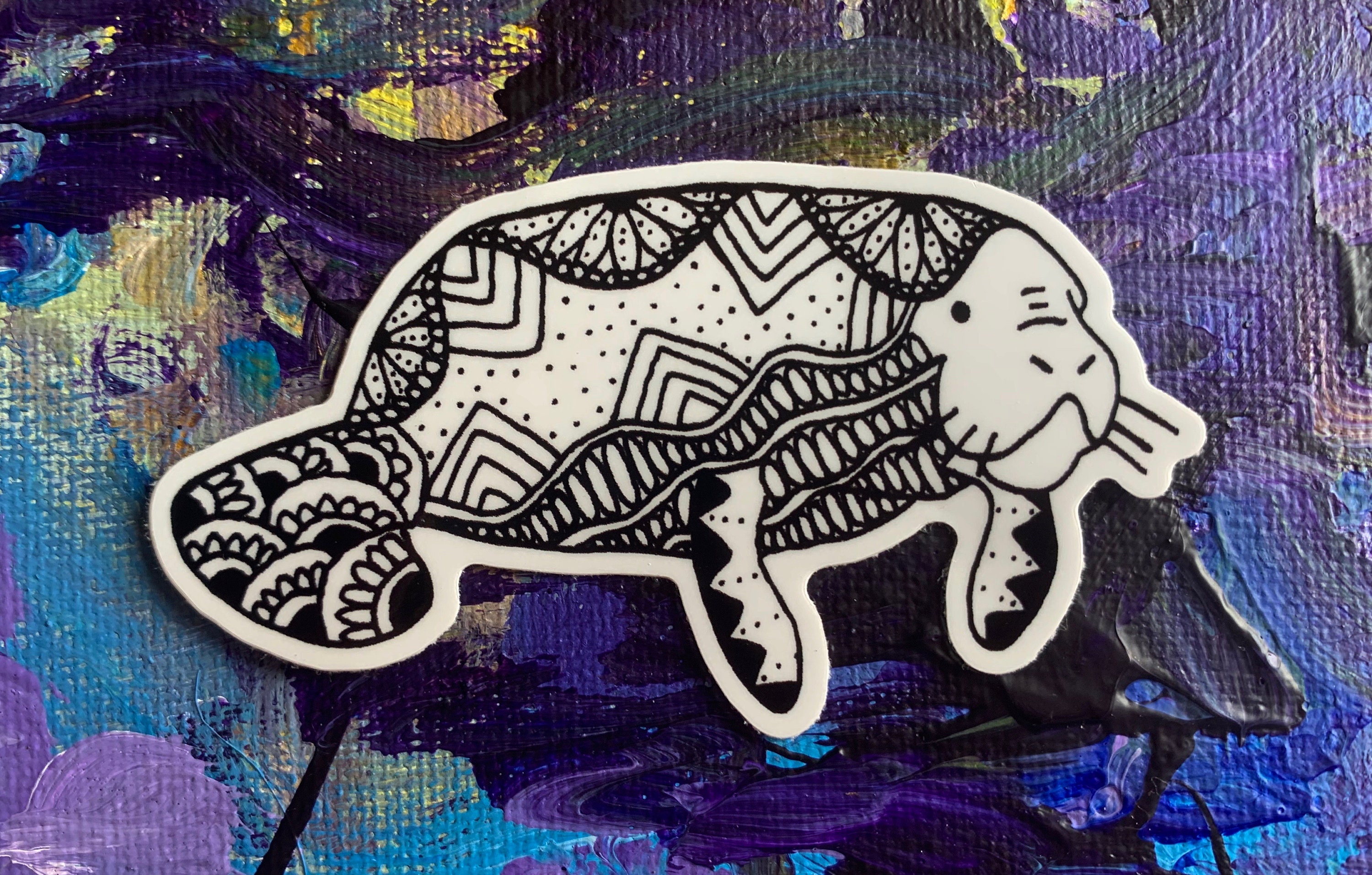 Manatee Sticker Vinyl Decal Vinyl Sticker Car Decal | Etsy