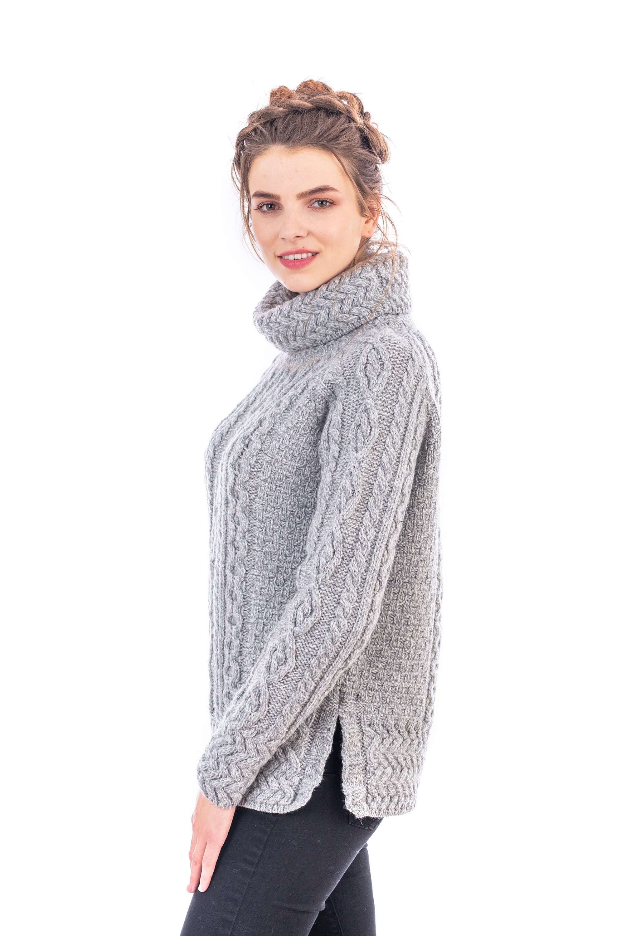 Irish Aran Traditional Knit Sweater Fisherman Sweater for - Etsy