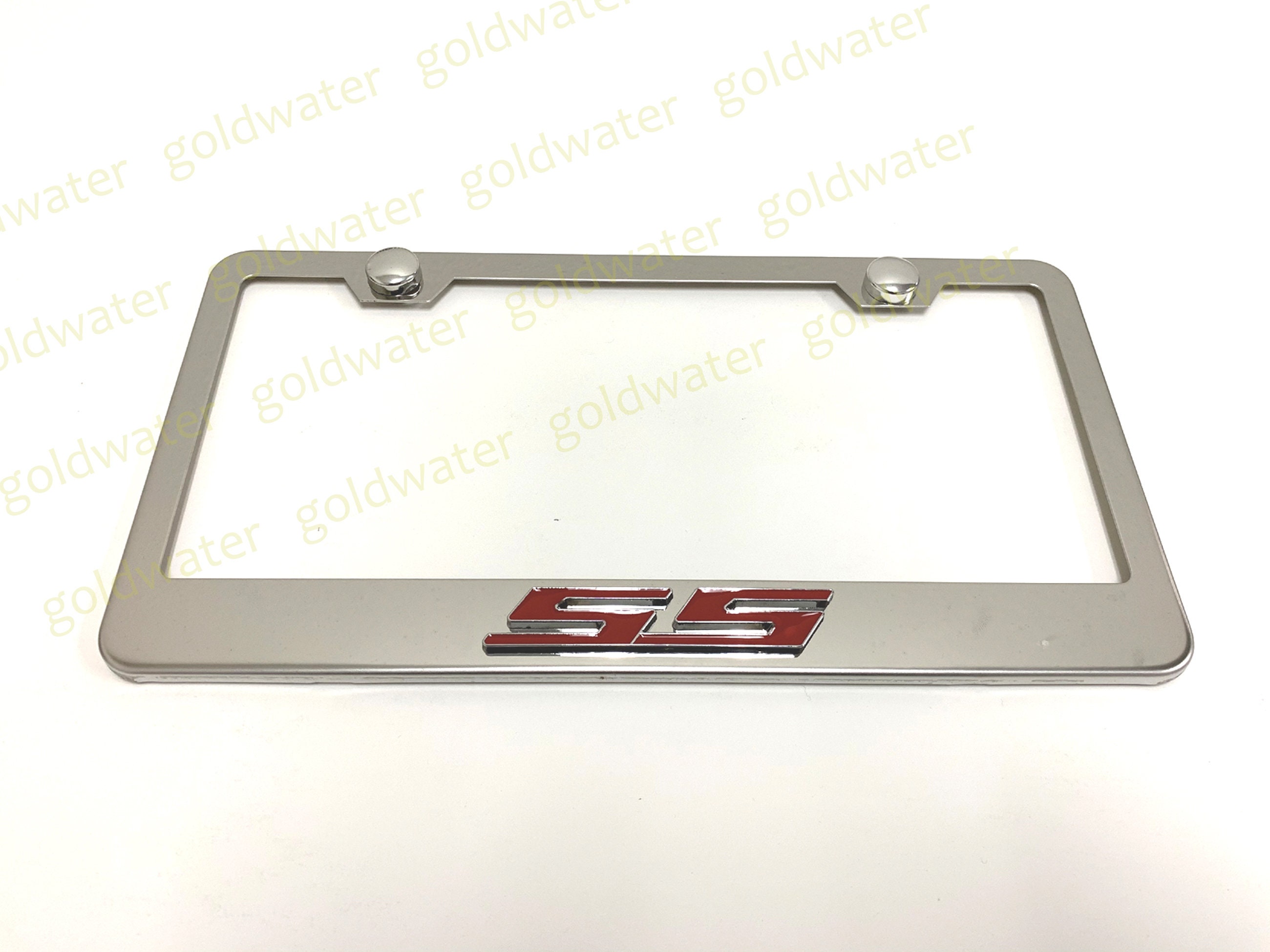3D (red) SS Logo Badge Emblem Stainless Steel Chrome Metal License ...