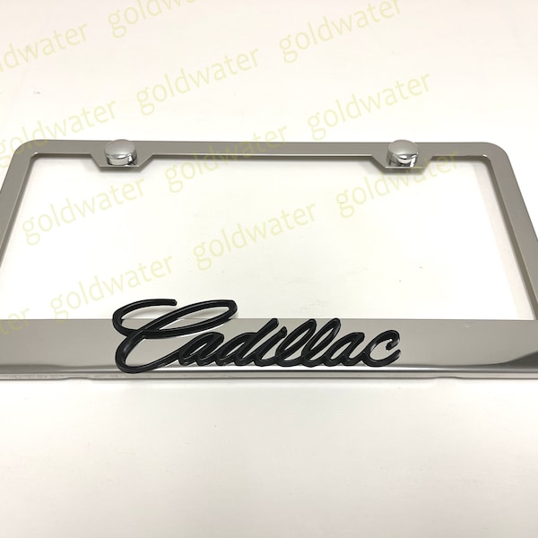 Cadillac Chrome License Plate Frame - Etsy