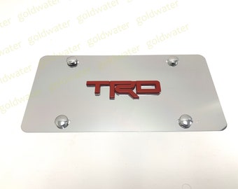 3D TRD red Emblem Badge Black Aluminum Metal Vanity Front | Etsy