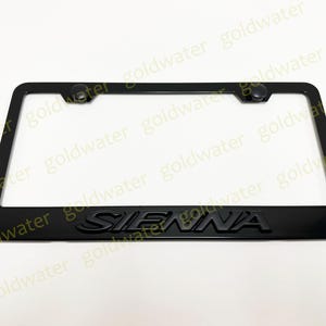 3D (black) Sienna Emblem Badge Black Powder Coated Metal Steel License ...