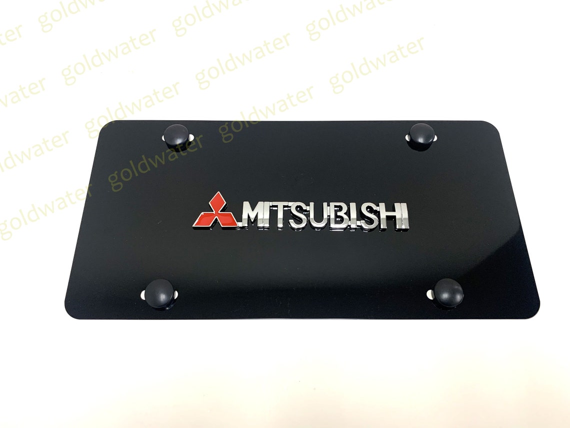 3D Mitsubishi Emblem Badge Black Aluminum Metal Vanity Front - Etsy