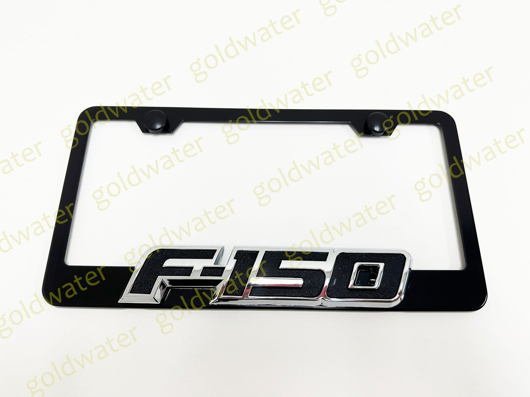 3D F-150 Emblem Badge Black Powder Coated Metal Steel License Plate ...