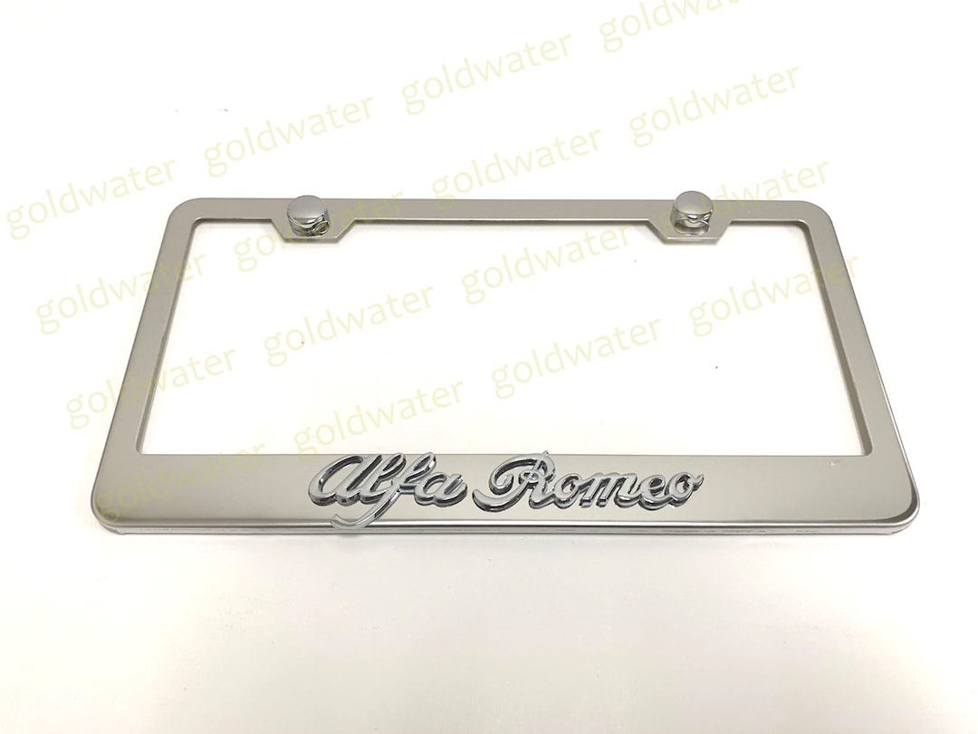 3D Alfa Romeo Badge Emblem Stainless Steel Chrome Metal License Plate ...