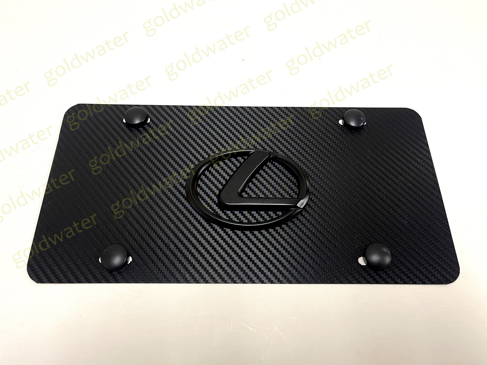 3D Blacklexus Logo Emblem Carbon Fiber Style Aluminum Vanity Front ...