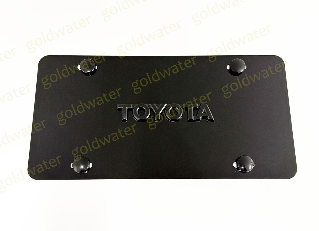 3D (black) Toyota Emblem Badge Black Aluminum Metal Vanity Front ...