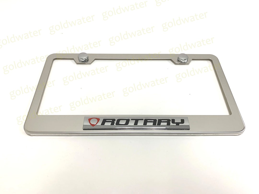 3D ROTARY Badge Emblem Stainless Steel Chrome Metal License Plate Frame ...