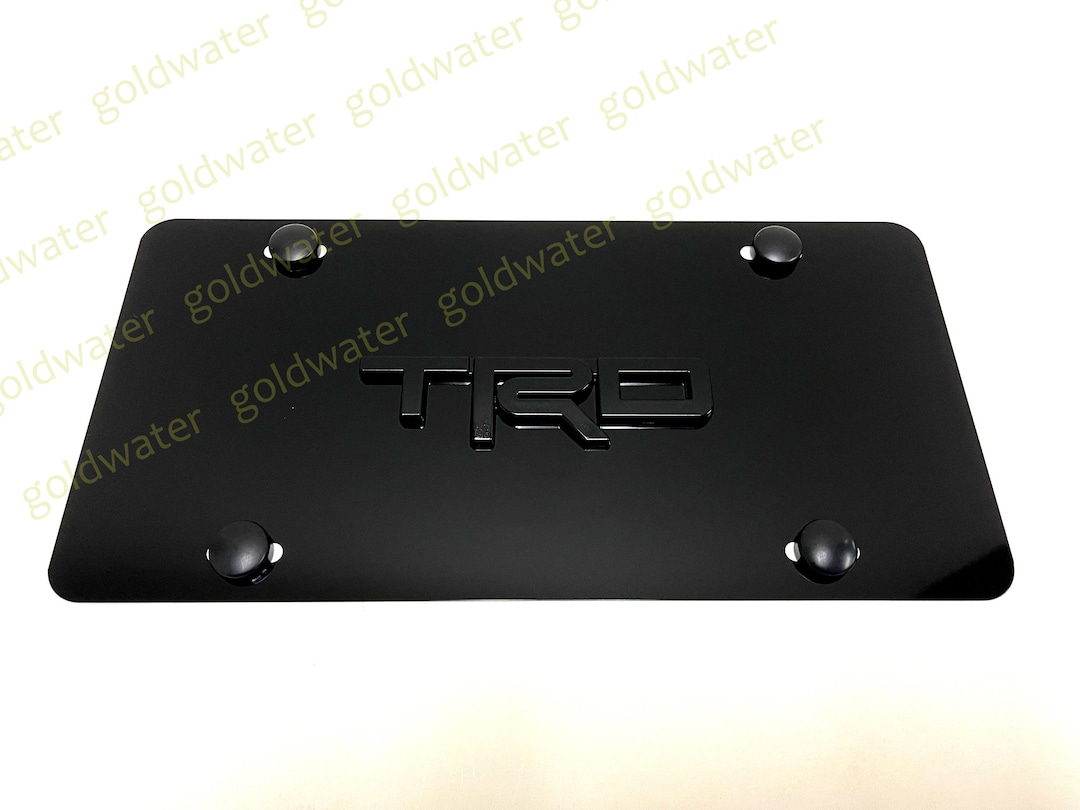 3D (black) TRD Emblem Badge Black Aluminum Metal Vanity Front License ...
