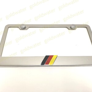 3D German Flag Stripe Badge Emblem Stainless Steel Chrome Metal License ...