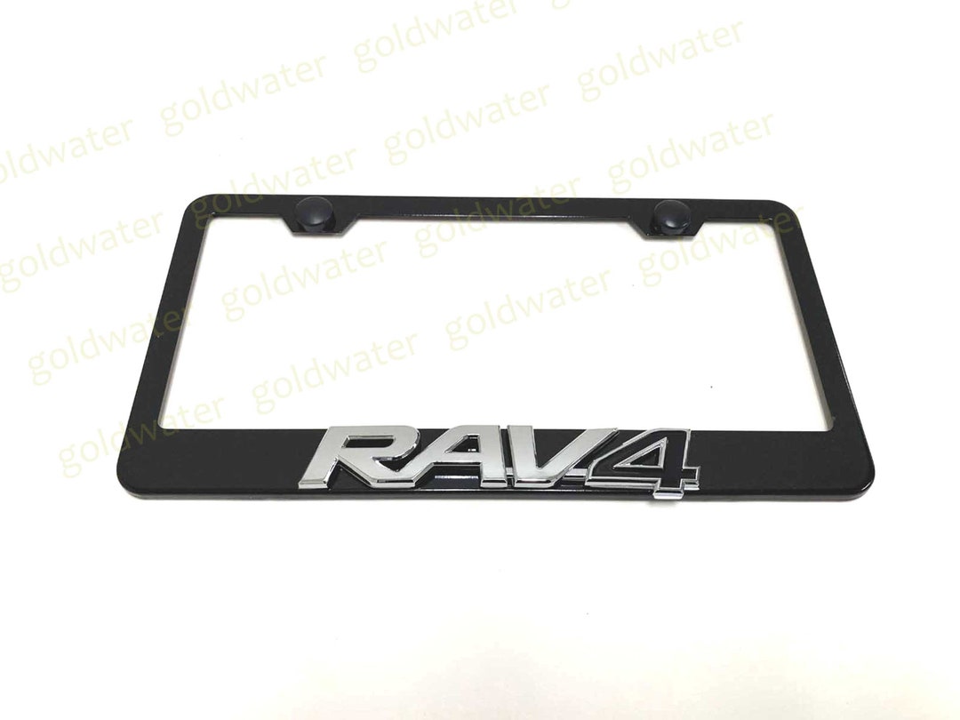3D RAV4 Badge Emblem Black Powder Coated Metal Steel License Plate ...