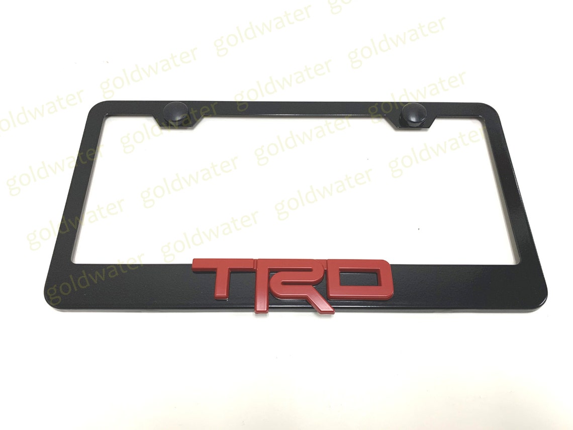 3D TRD Emblem Black Powder Coated Metal Steel License Plate - Etsy