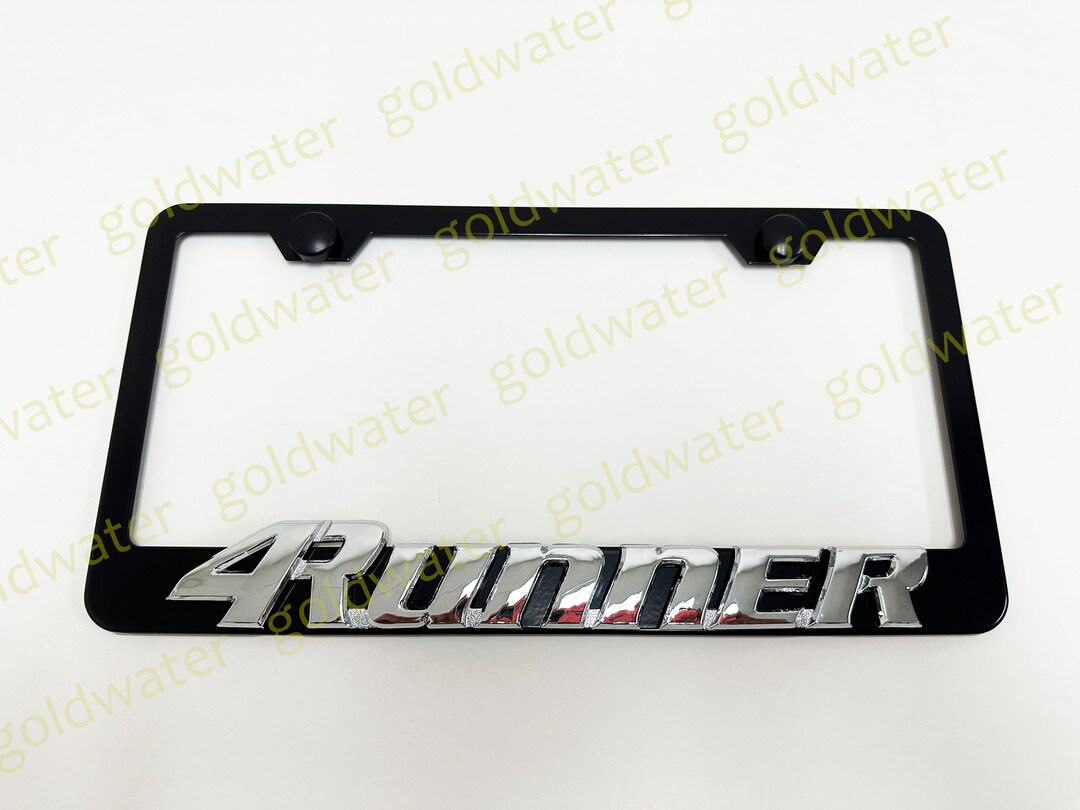 3D 4runner Emblem Badge Black Powder Coated Metal Steel License Plate ...