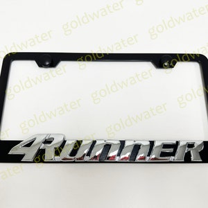 3D 4runner Emblem Badge Black Powder Coated Metal Steel License Plate ...