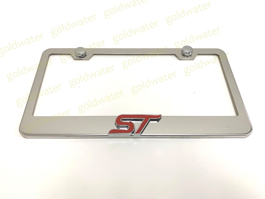 3D ST Badge Emblem Stainless Steel Chrome Metal License Plate Frame ...