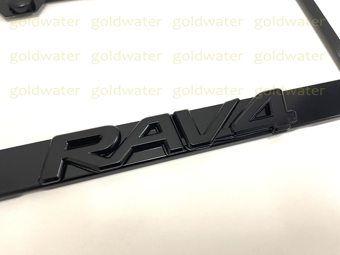 3D (black) RAV4 Emblem Badge Black Powder Coated Metal Steel License ...