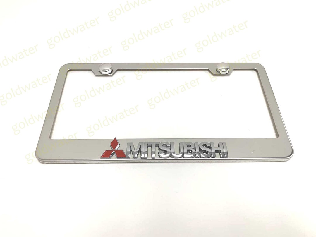 3D Mitsubishi Badge Emblem Stainless Steel Chrome Metal License Plate ...