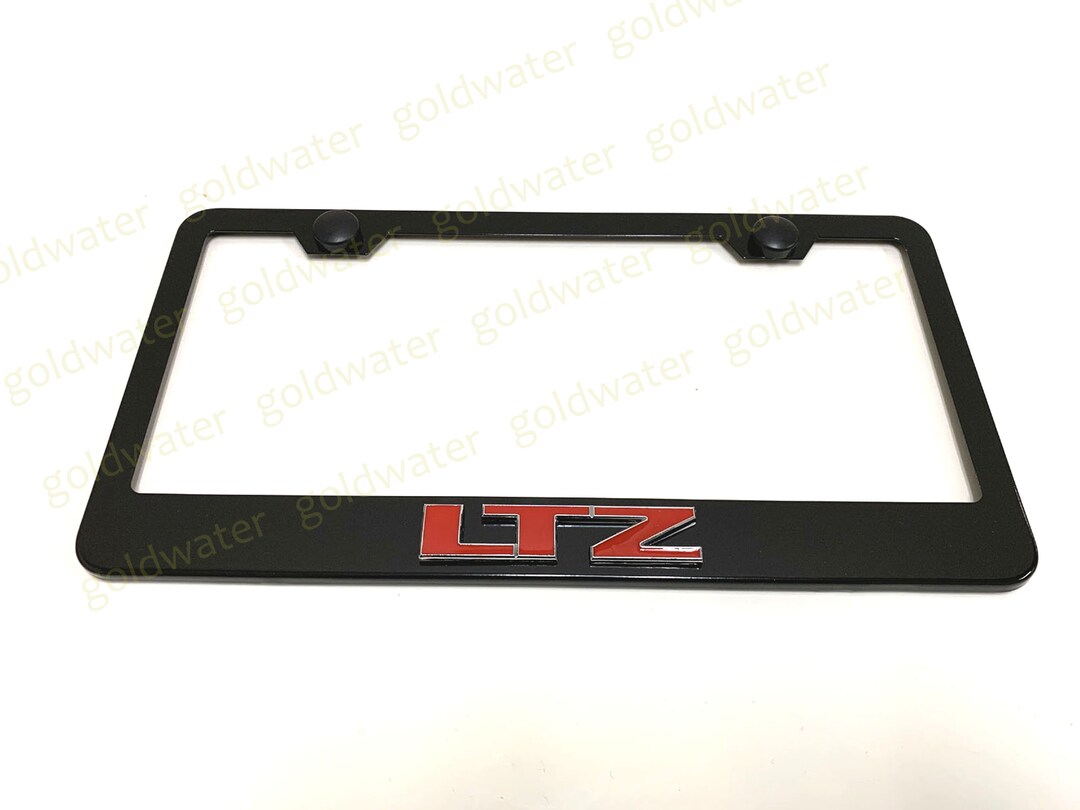 3D LTZ Emblem Black Powder Coated Metal Steel License Plate Frame ...