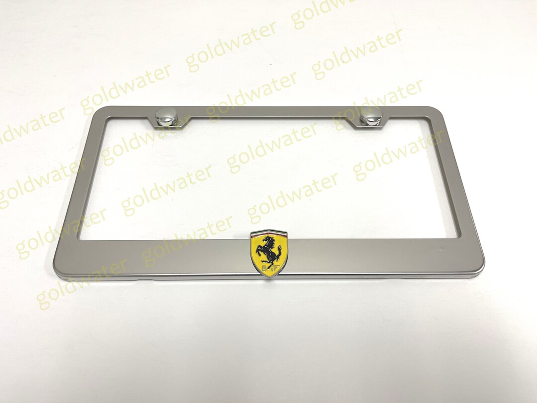 3D Ferrari Scuderia Shield Emblem Badge Stainless Steel Chrome Metal ...
