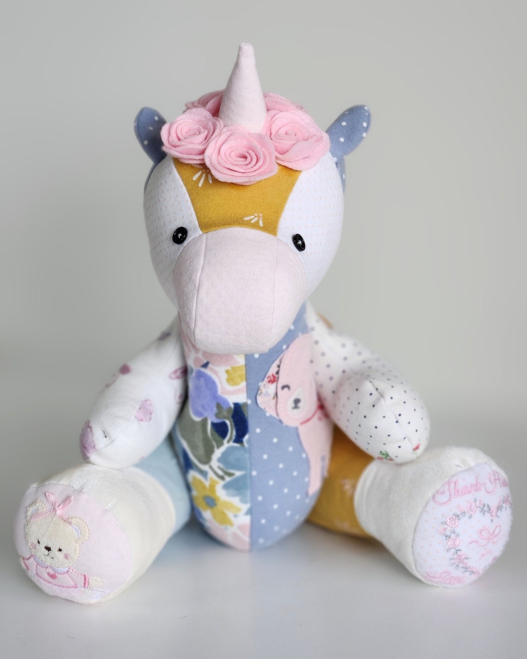 Memory Unicorn, Keepsake Stuffed Animal From Baby Clothes, Memorial ...