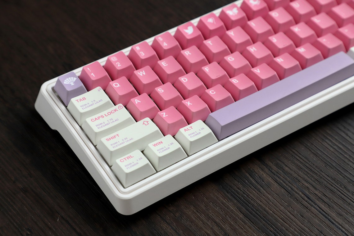 Lilac Keycaps Purple Keycaps Pink Keycaps PBT Keycap Cherry - Etsy