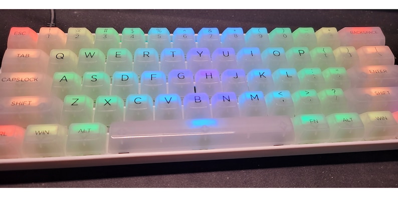 White Clear Keycap Backlight Keycap Transparent Keycap - Etsy