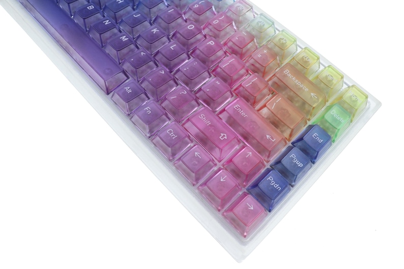 Rainbow Clear Keycaps 115 Key PC Keycaps Cherry Profile - Etsy