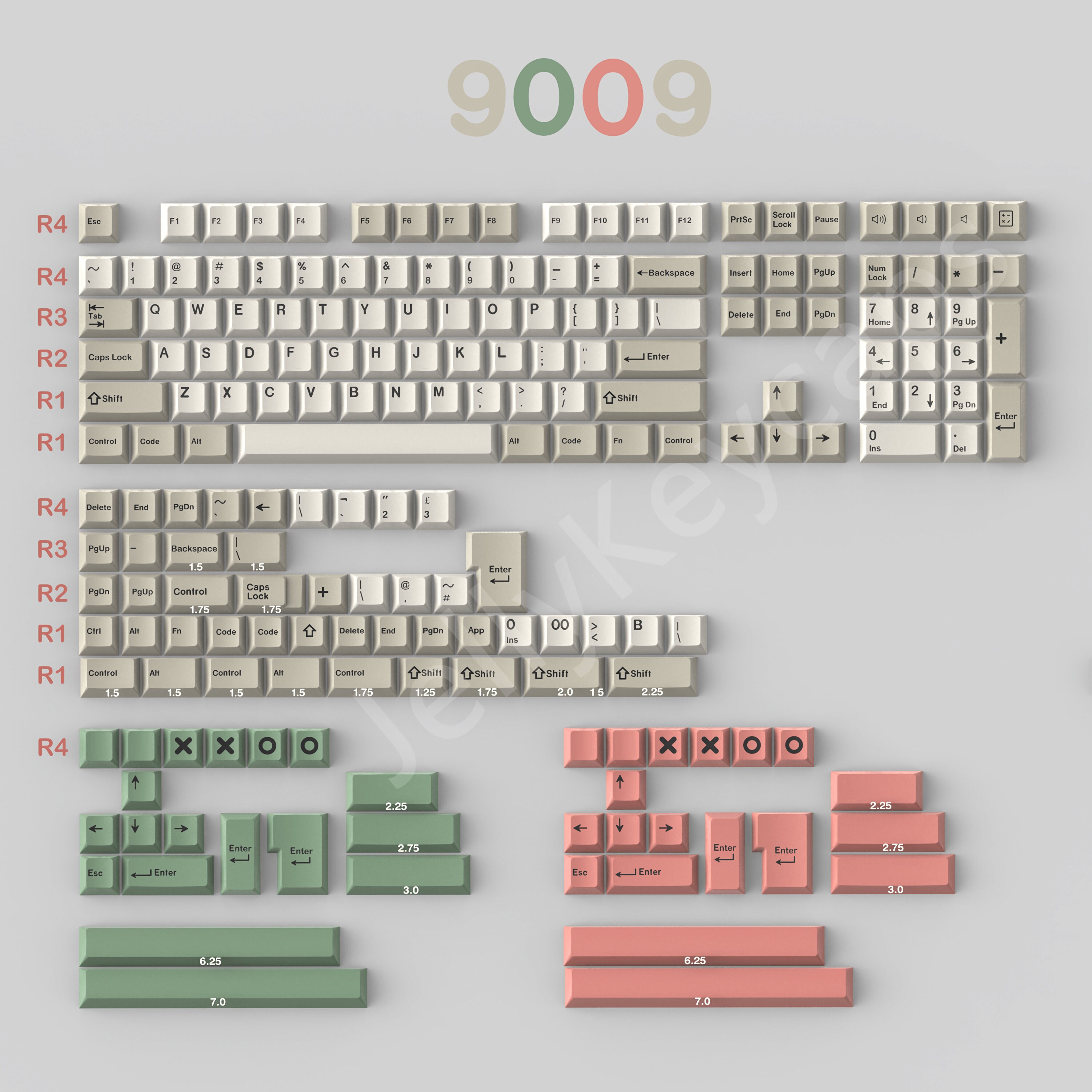 9009 Keycap Cherry Keycaps Vintage Keycaps ABS Keycaps 192key - Etsy