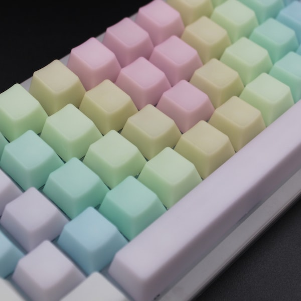 Rainbow Pom Keycaps - Etsy
