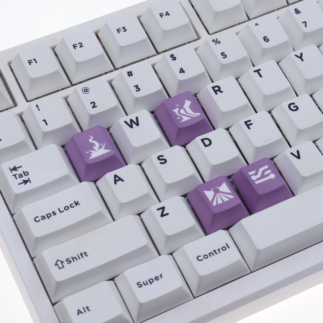 VALORANT Keycap Neon Skill Keycap Set Q/E/X/C Keycap PBT Keycap for ...