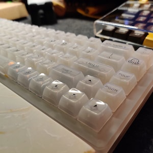White Clear Keycap Backlight Keycap Transparent Keycap Mechanical ...