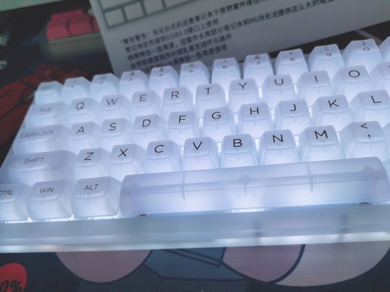 White Clear Keycap Backlight Keycap Transparent Keycap | Etsy
