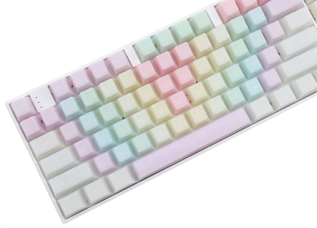 Jelly POM Keycaps Rainbow Keycaps Top Legends (114 Keycap Set) Keyboard ...