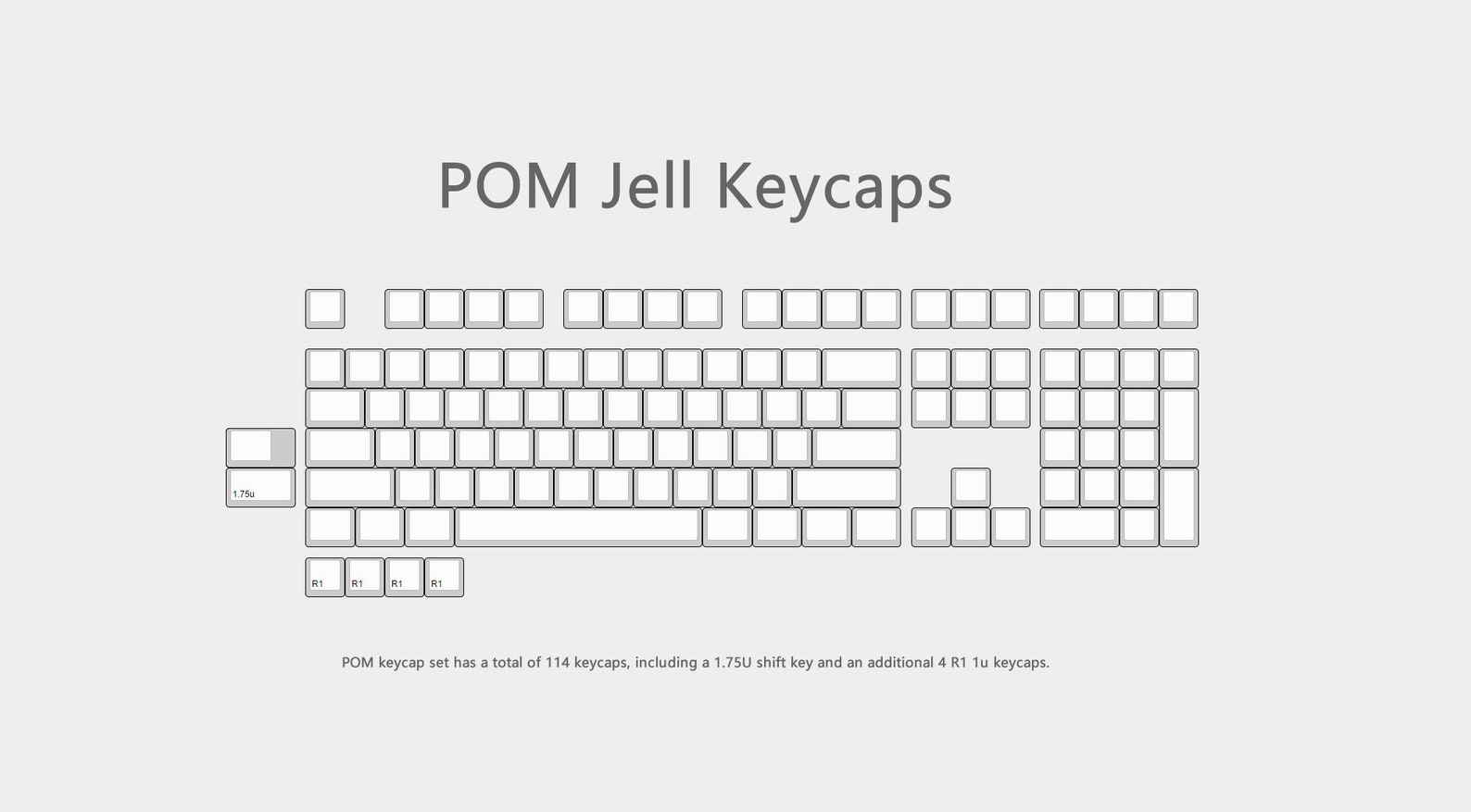 POM Jelly Keycaps POM Jelly White Blue Keycaps POM Jelly Blue Keycaps ...