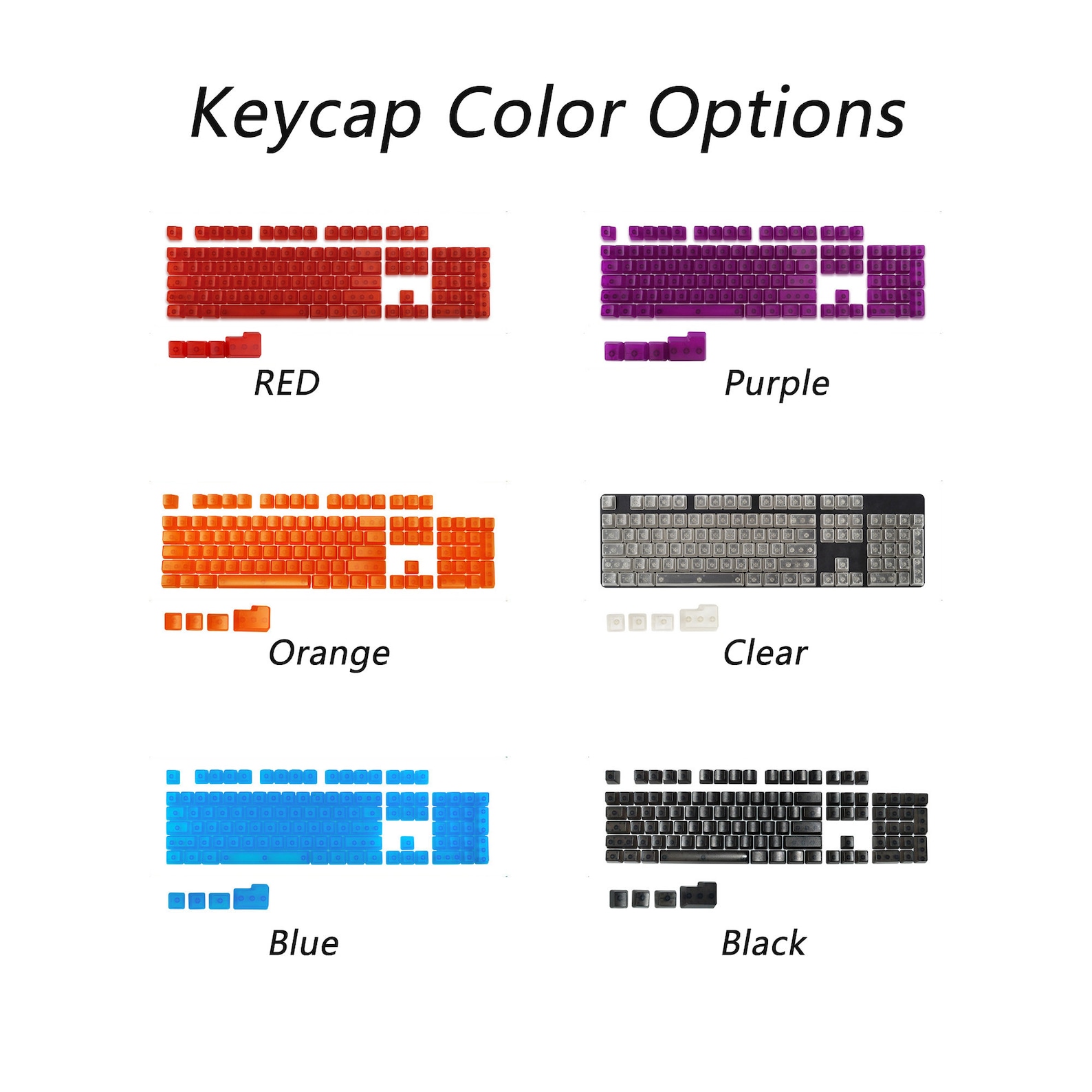Clear Keycaps Blank Keycap Transparent Keycaps Backlit Keycaps - Etsy