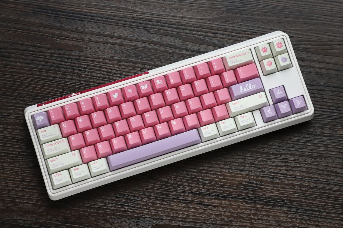 Lilac Keycaps Purple Keycaps Pink Keycaps PBT Keycap Cherry - Etsy