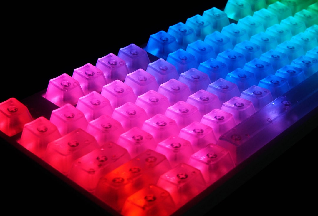 Clear Keycaps Blank Keycap Transparent Keycaps Backlit Keycaps 87 104 ...