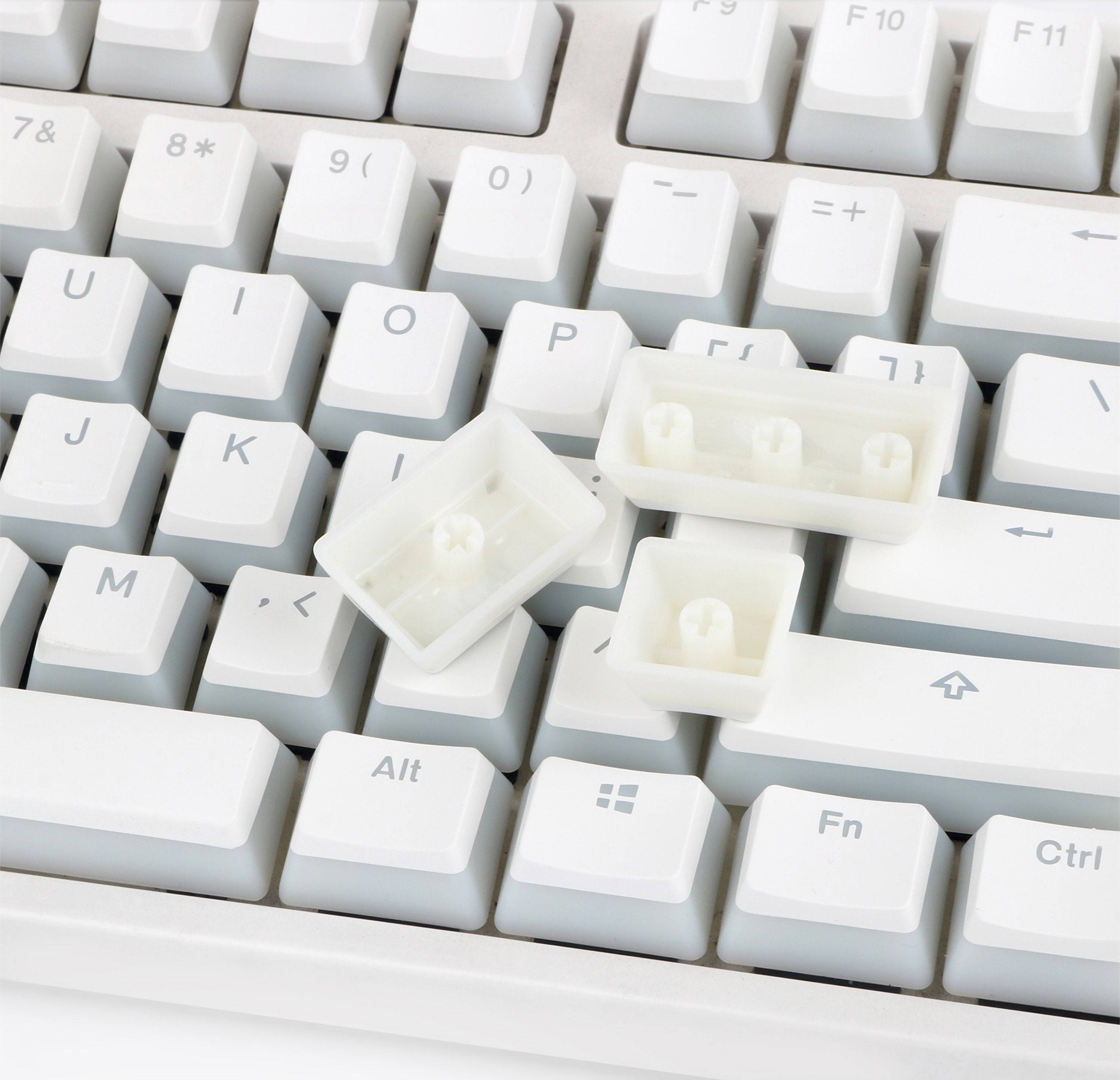 White backlit keycaps Two-color translucent keycaps PBT | Etsy