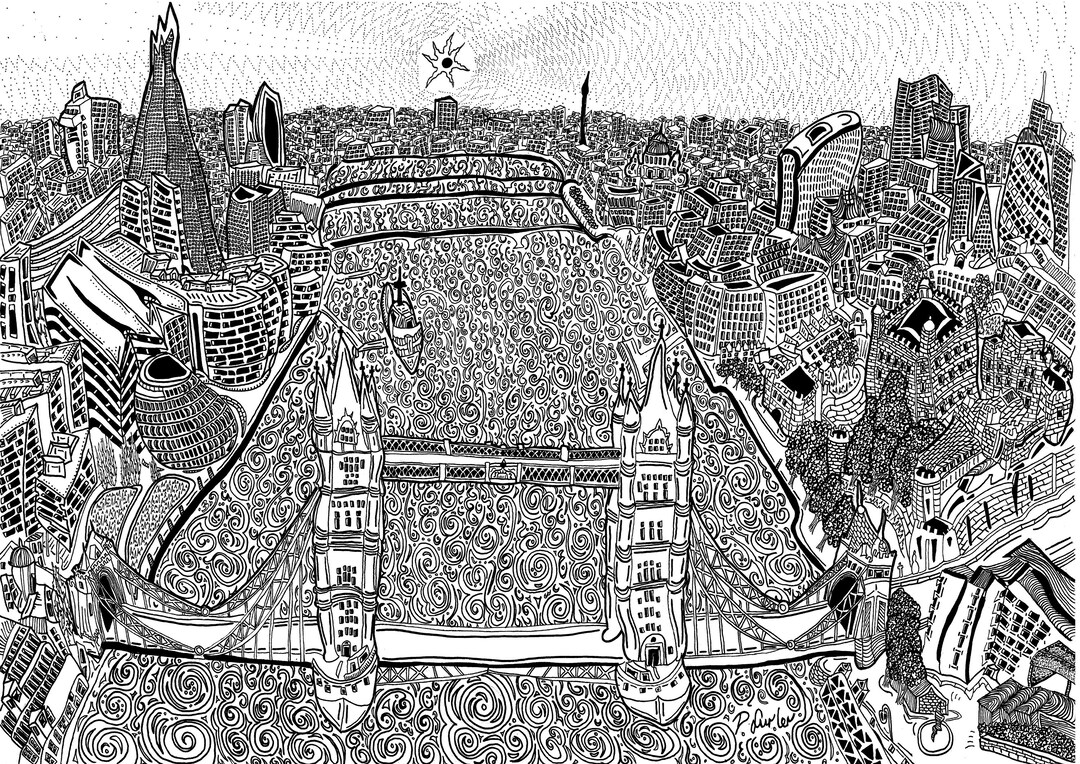 London A4 Tower Bridge Art Print Gift - Etsy