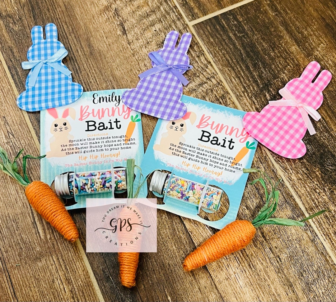 Personalized Bunny Bait Cards, Easter Bunny Food, Bunny Treat, Gift for ...