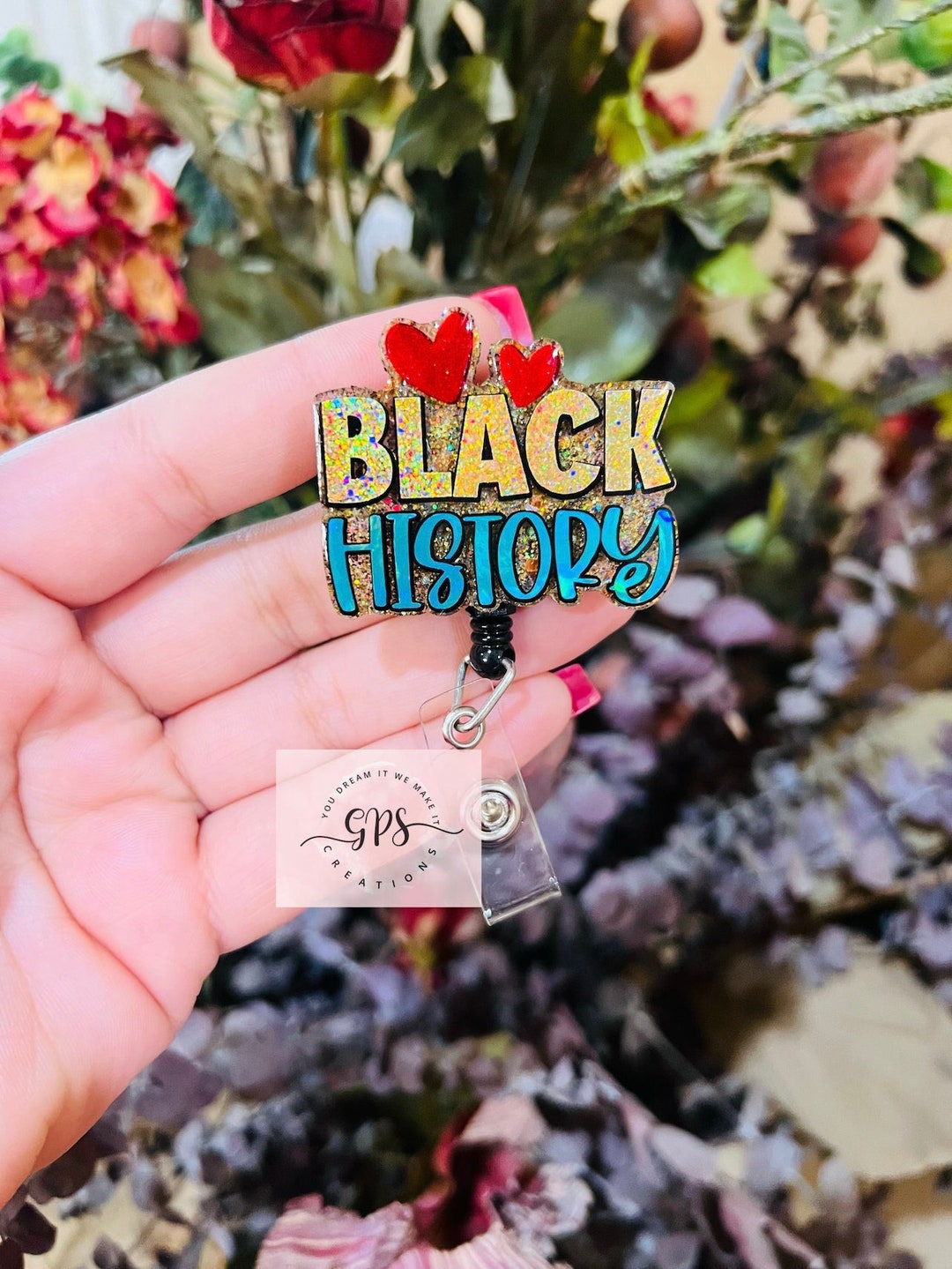 Black History Badge Reel, ID Holder, History Teacher Badge Reel ...