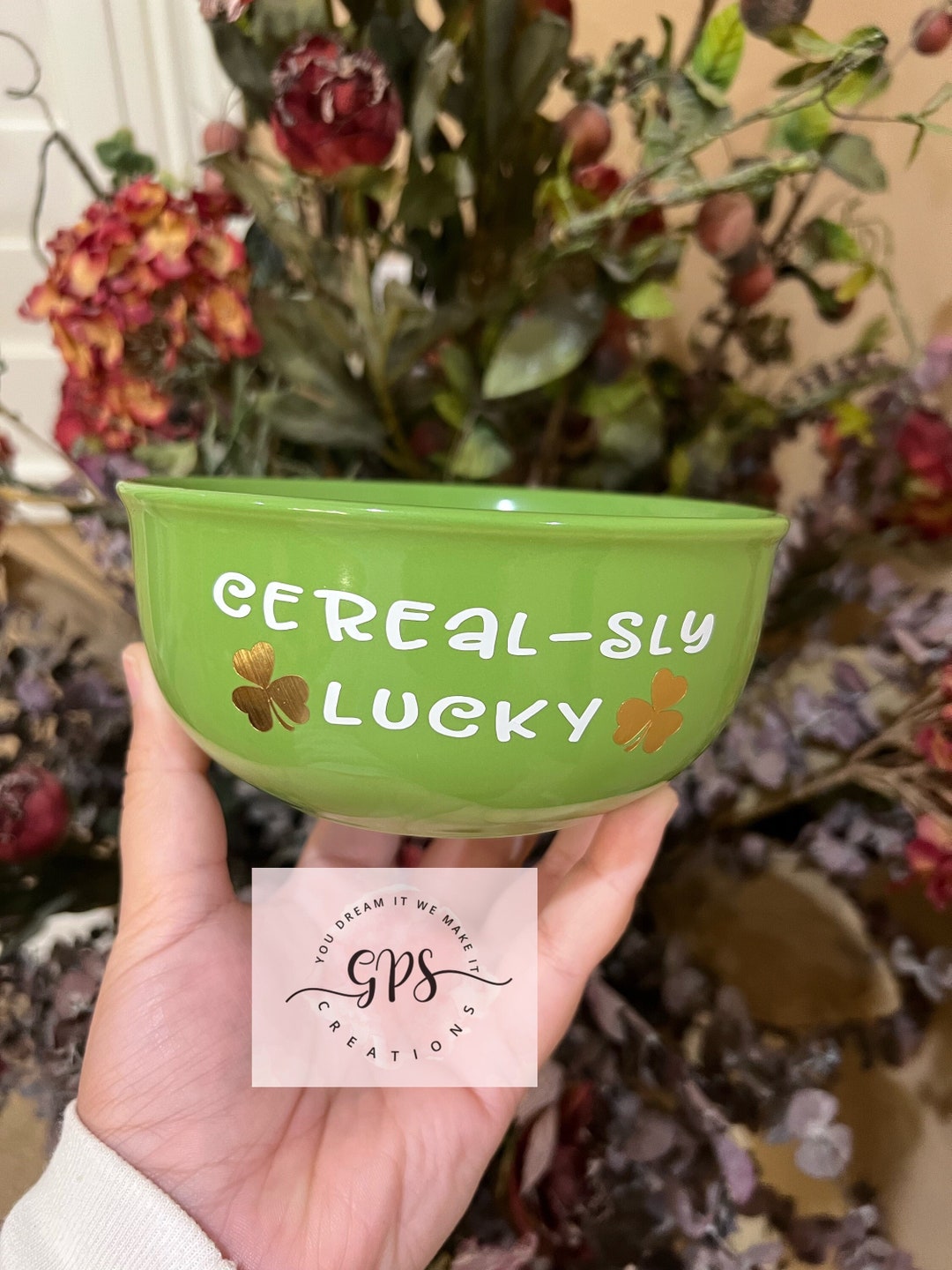 Personalized Cereal Bowl, St Patrick's Day, Cereal Bowl, Cereal Lover ...